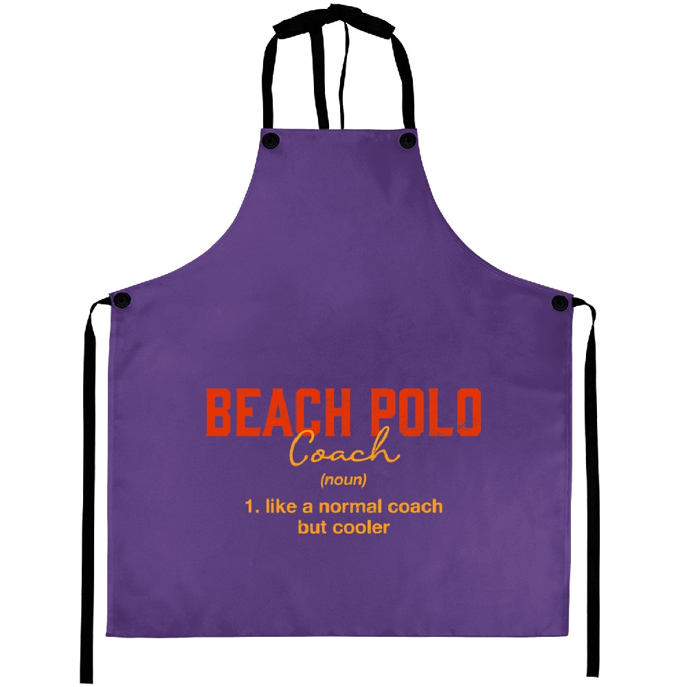 Beach Polo Coach Definition Funny Polo Player Humor 23 Aprons