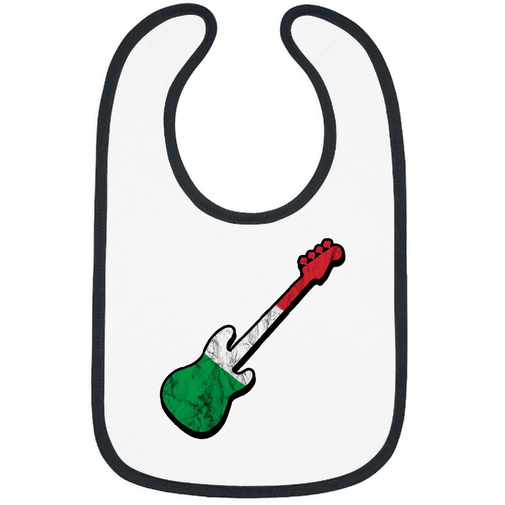 Guitarist Bassist Italian Flag Bass Guitar Italy Silhouette Guitar Bibs