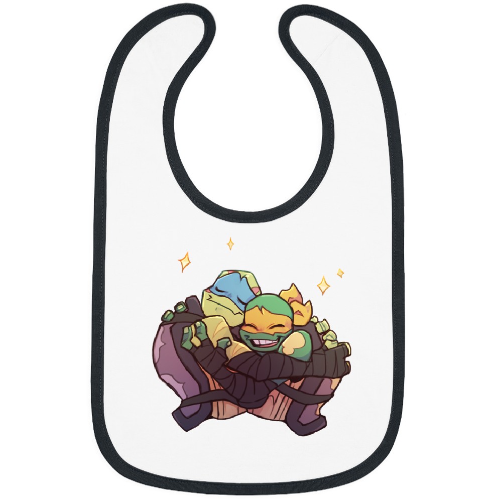 Mikey And Leo Hug ROTTMNT Bibs