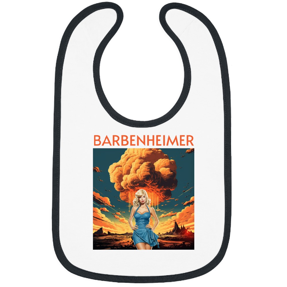 Barbenheimer 2023 Double Feature Barbie X Oppenheimer Bibs