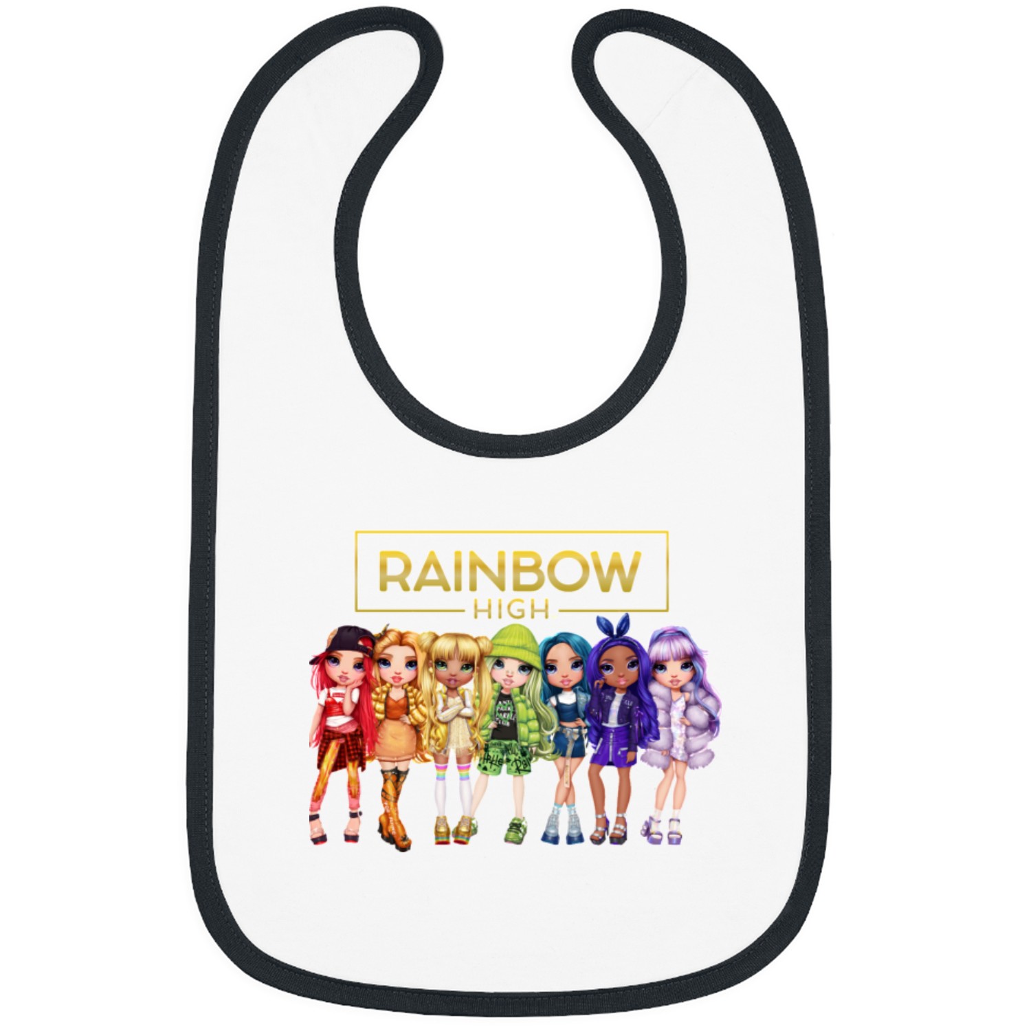 Rainbow High Main Characters And Logo Bibs