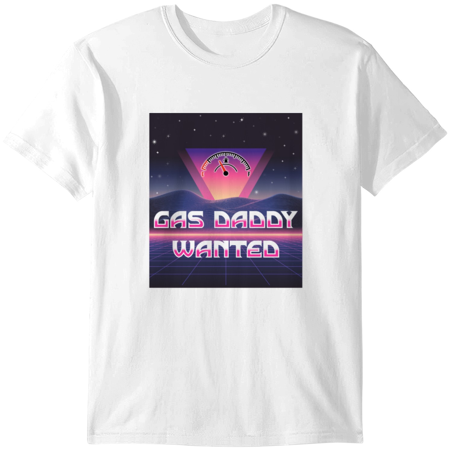Gas Daddy Wanted - Funny 80s Futuristic Retrowave Camisetas Clásicas