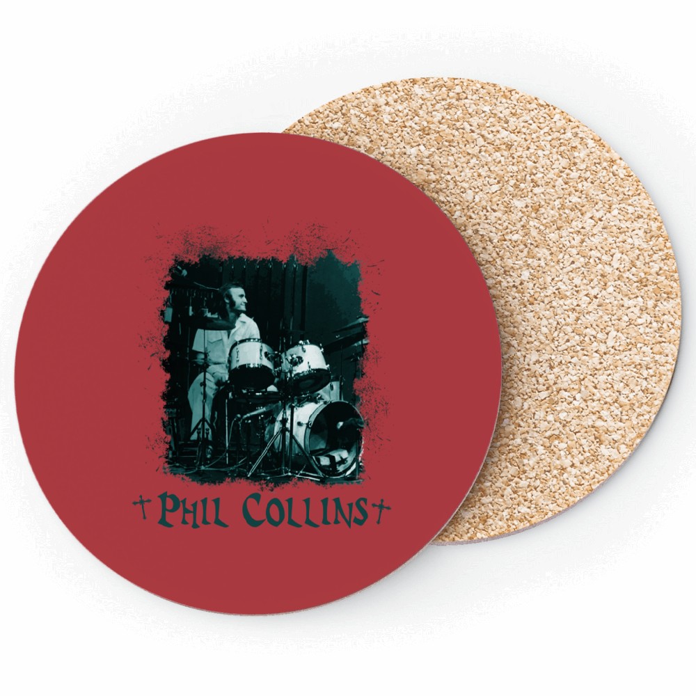 Phil Collins-blue Poster Style - Musician - Coasters