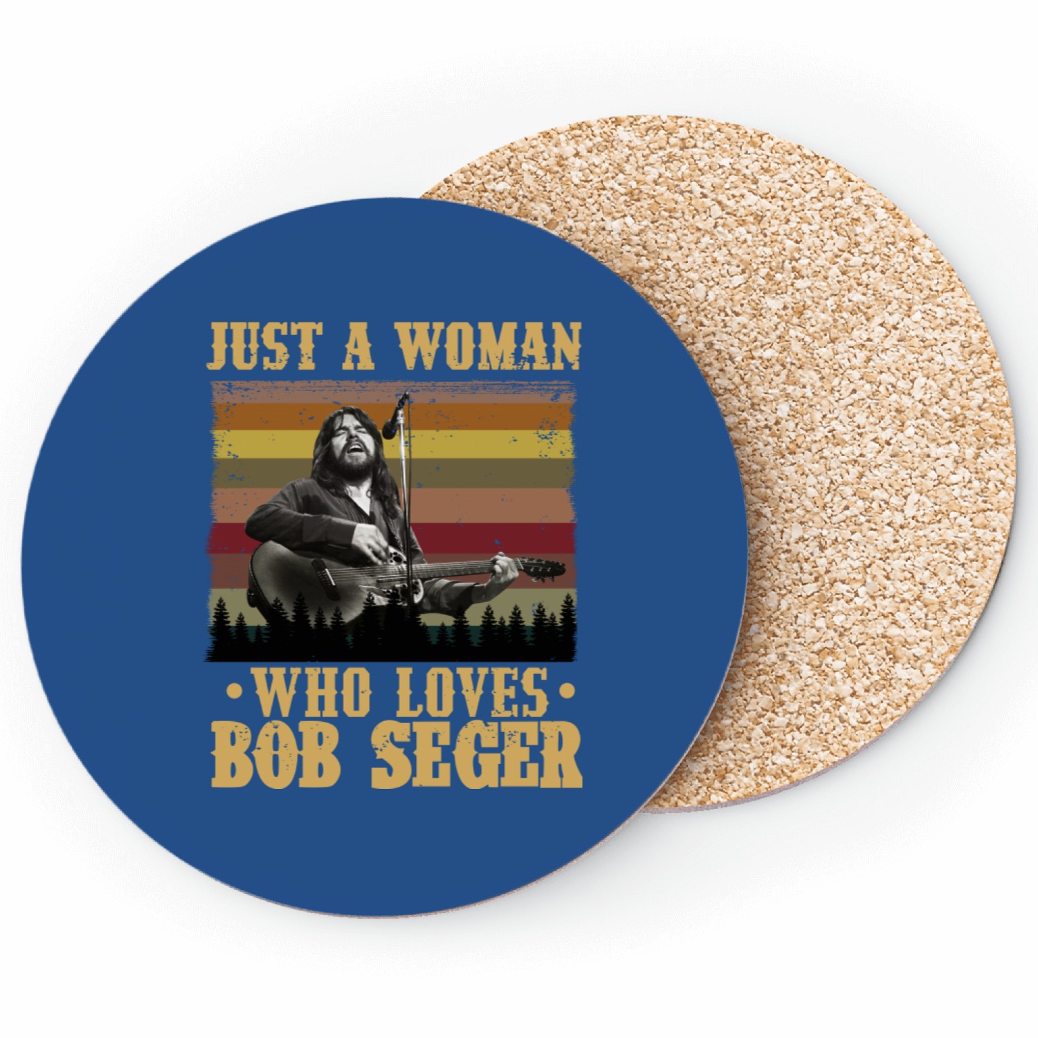 Just A Woman Who Loves Bob Seger Coaster, Bob Seger Coaster, Music ...
