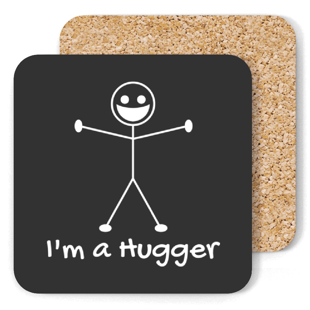 I'm A Hugger Coasters | Hugging Stick Figure Coasters