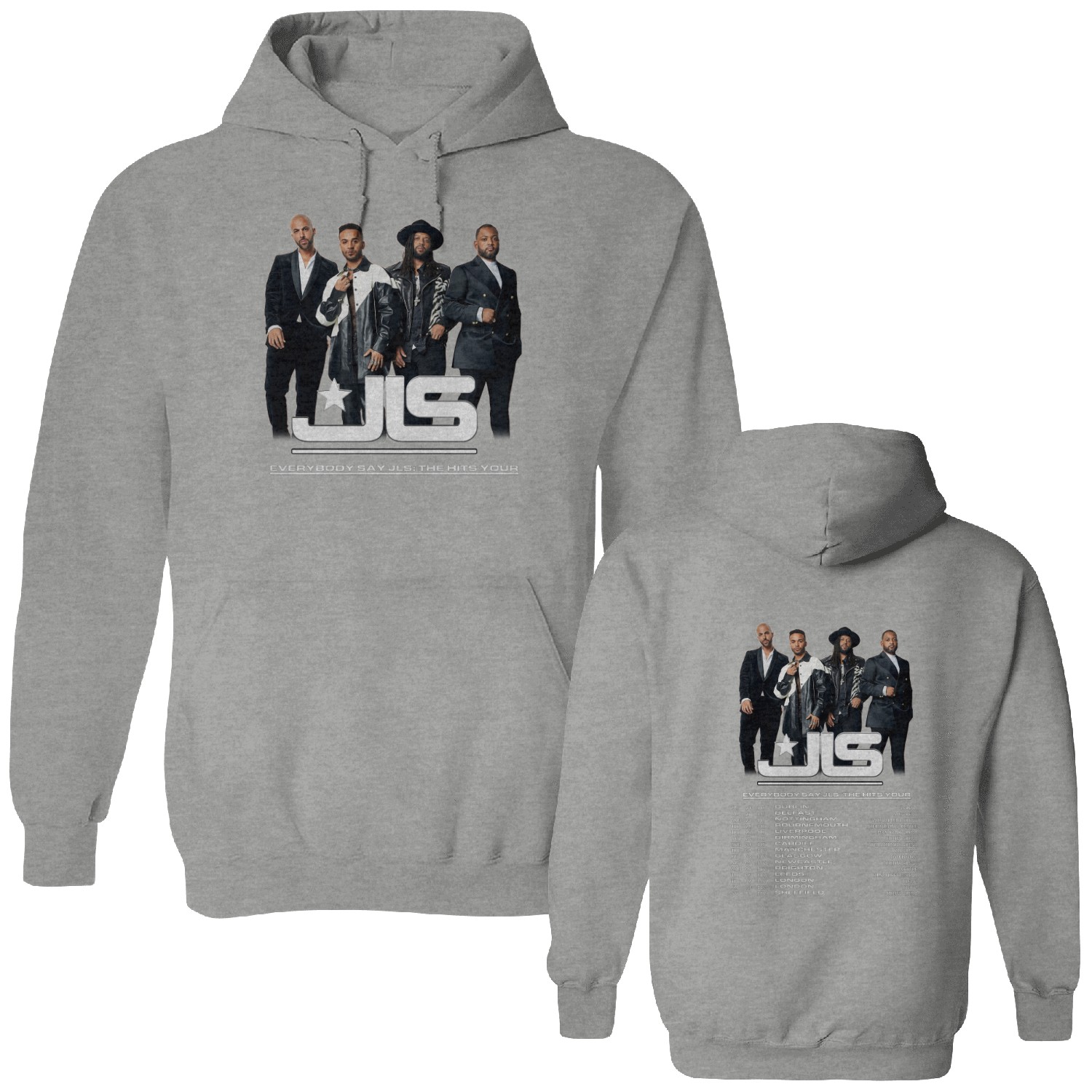 JLS 2023 Tour Double Sided Hoodies, Everybody Say JLS Hit The Tour ...