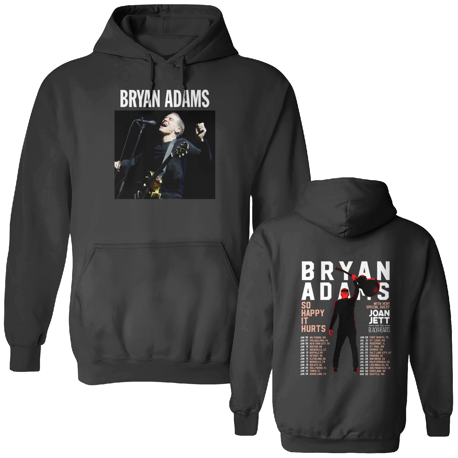 Bryan Adams So Happy It Hurts Tour 2023 Merch, Bryan Adams Tour 2023 ...