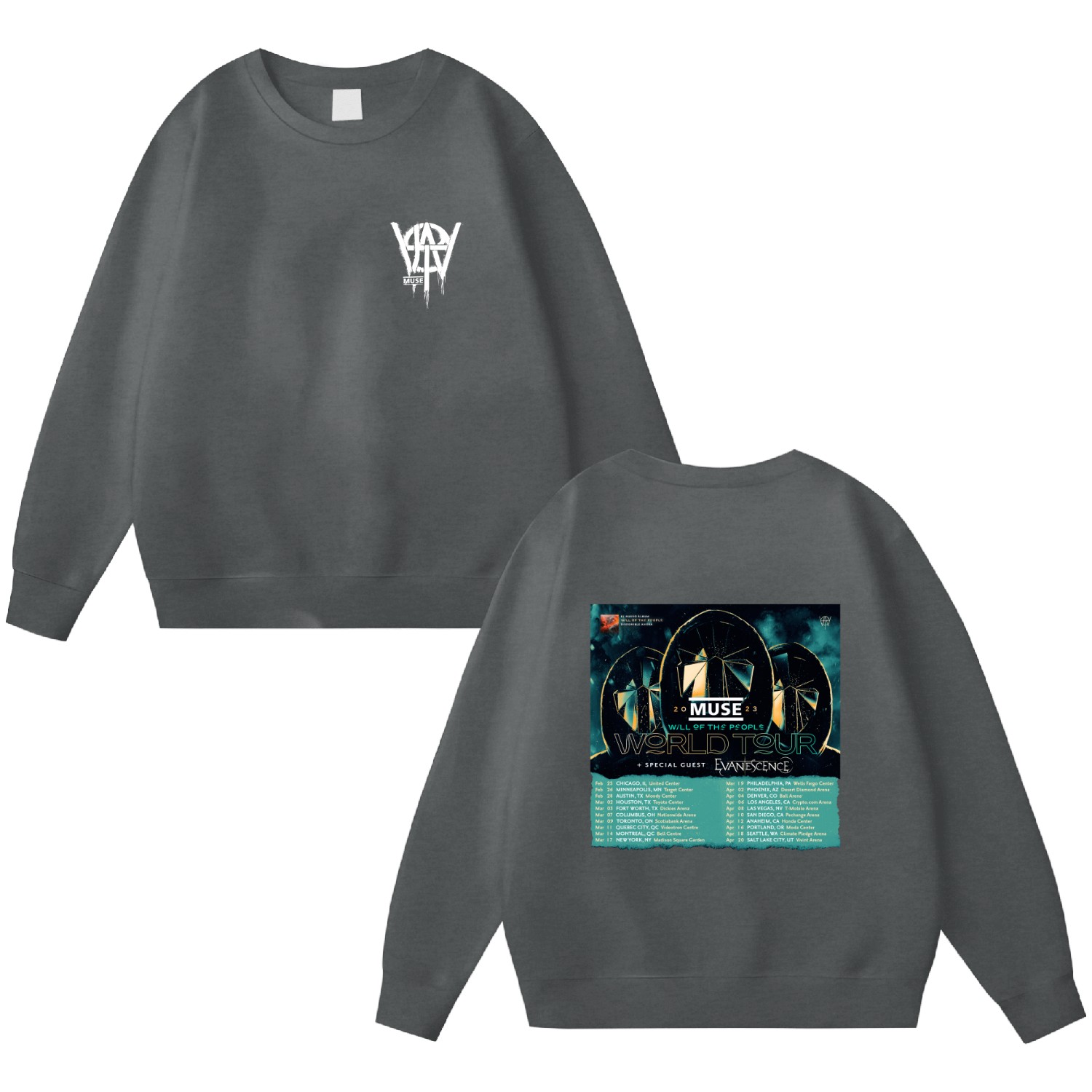 The People Tour 2023 Muse Rock Band Double Sided Sweatshirts, Muse Will ...