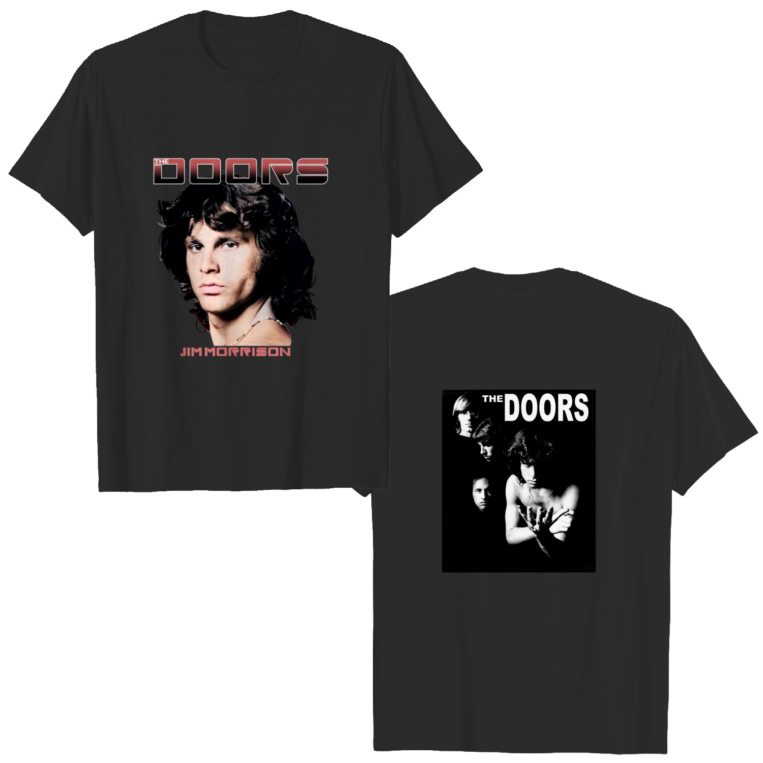 Vintage The Doors Merch T-shirt Jim Morrison Double Side Rare 80s