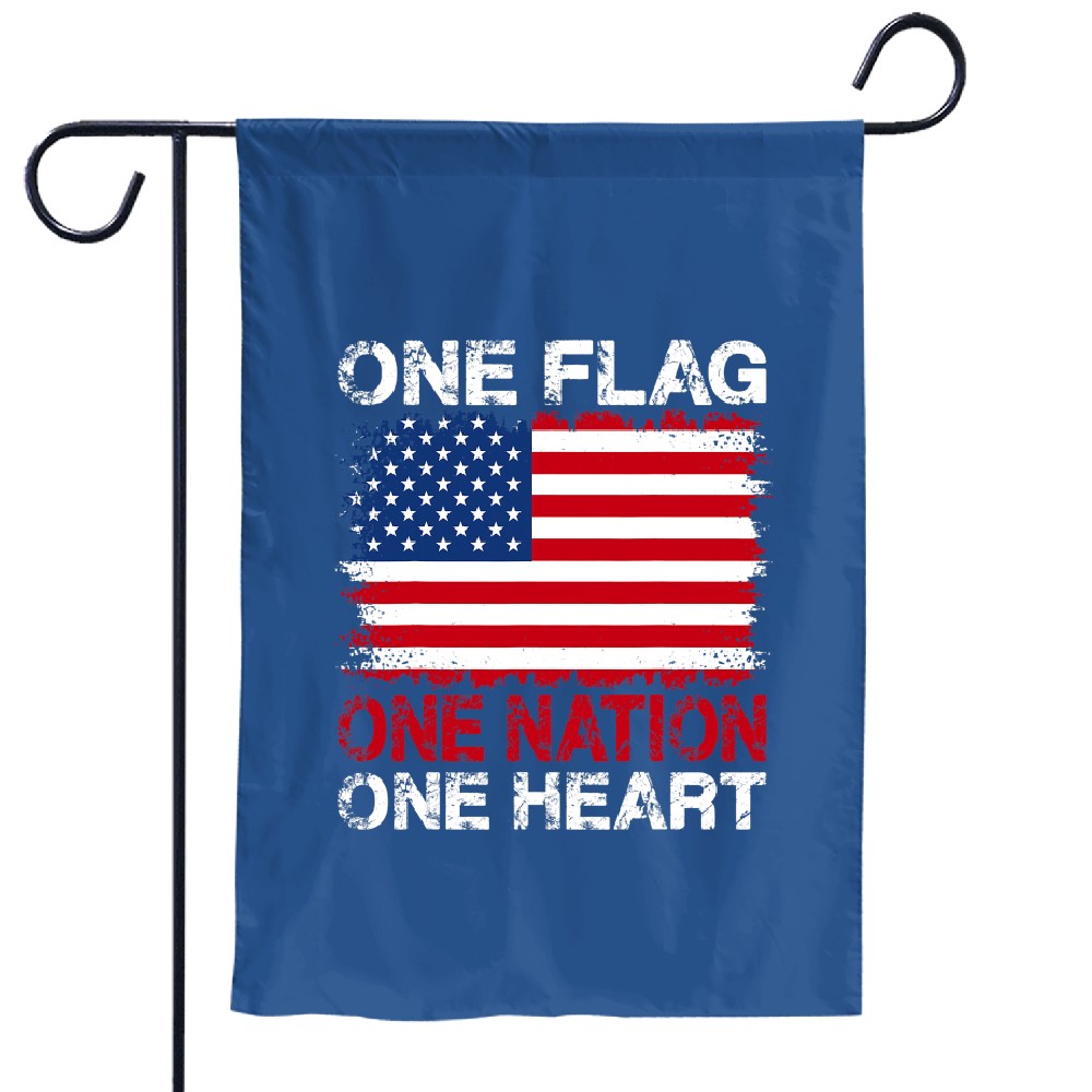 One Flag One Nation One Heart American Flag Garden Flags