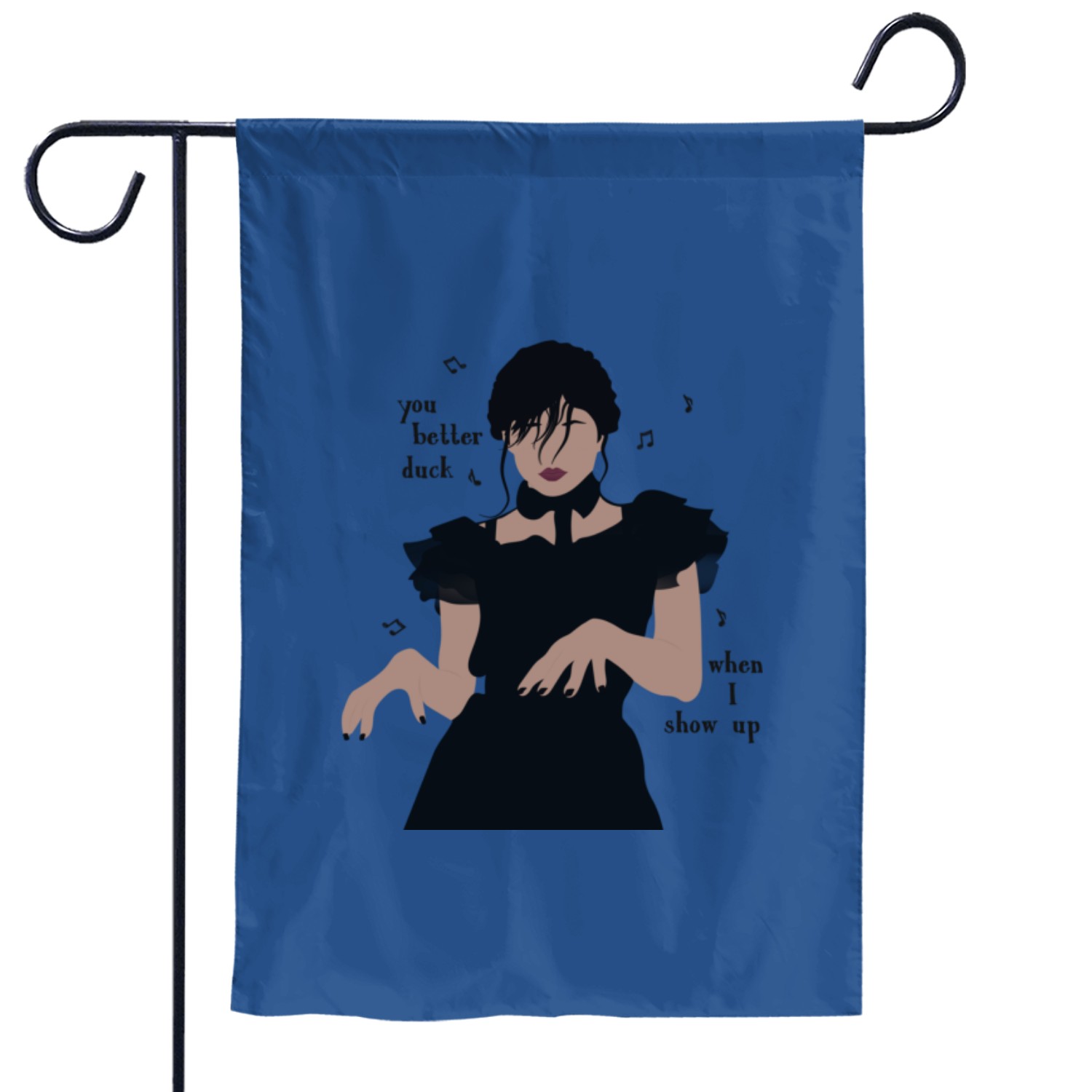You Better Duck When I Show Up, Wednesday Dancing By Pinu92 Garden Flags