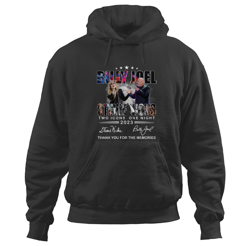 Two Icons One Night Billy Joel Stevie Nick Tour Hoodies