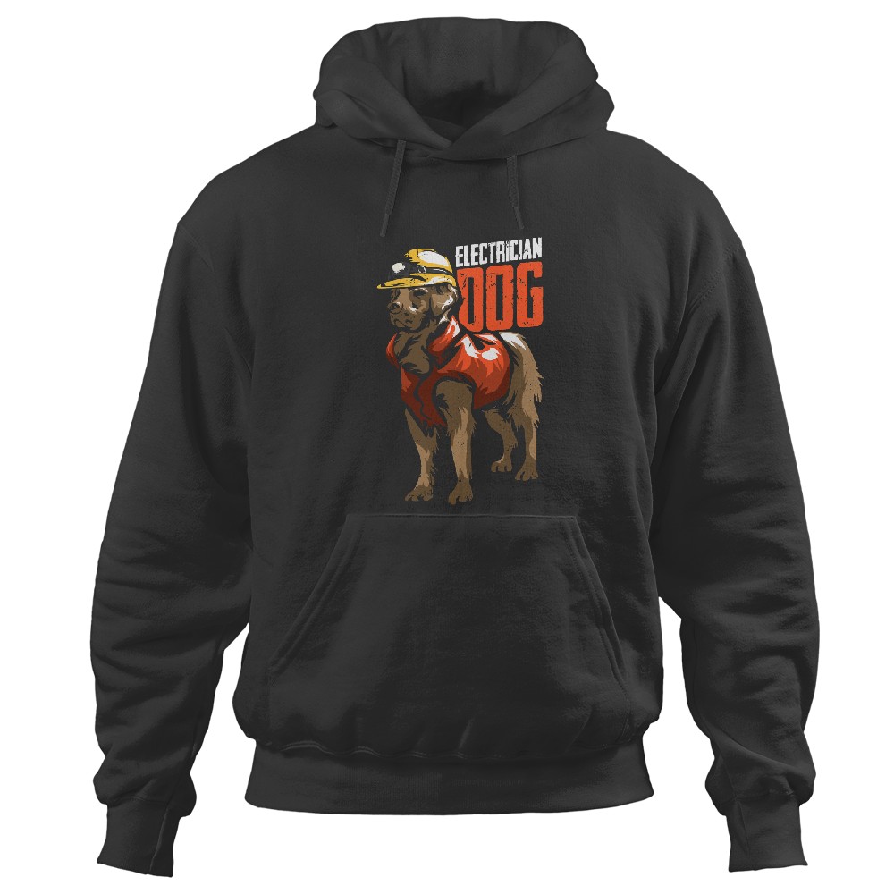 Electrical Dog Electrician Dog Ic Dog Lover Paw Electrician Hoodies