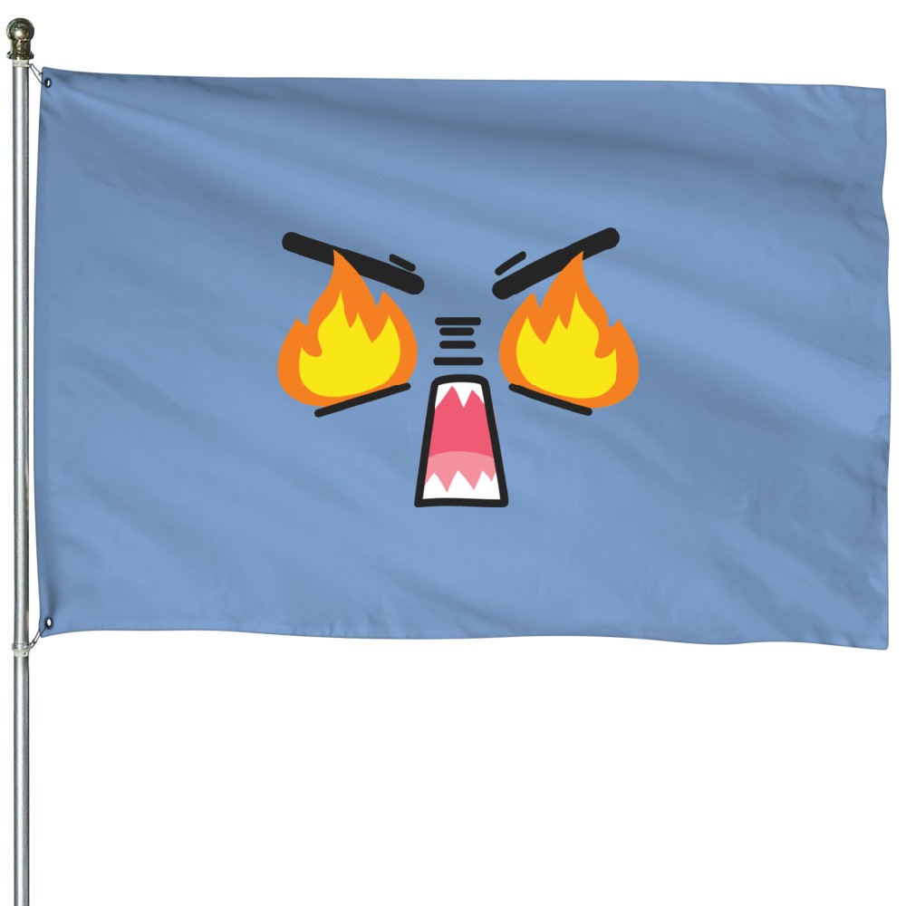 Angry Ascii Emoji Face House Flags