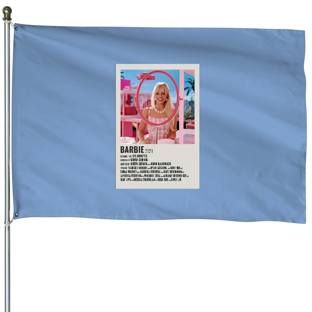 Oppenheimer Barbie Movie House Flags