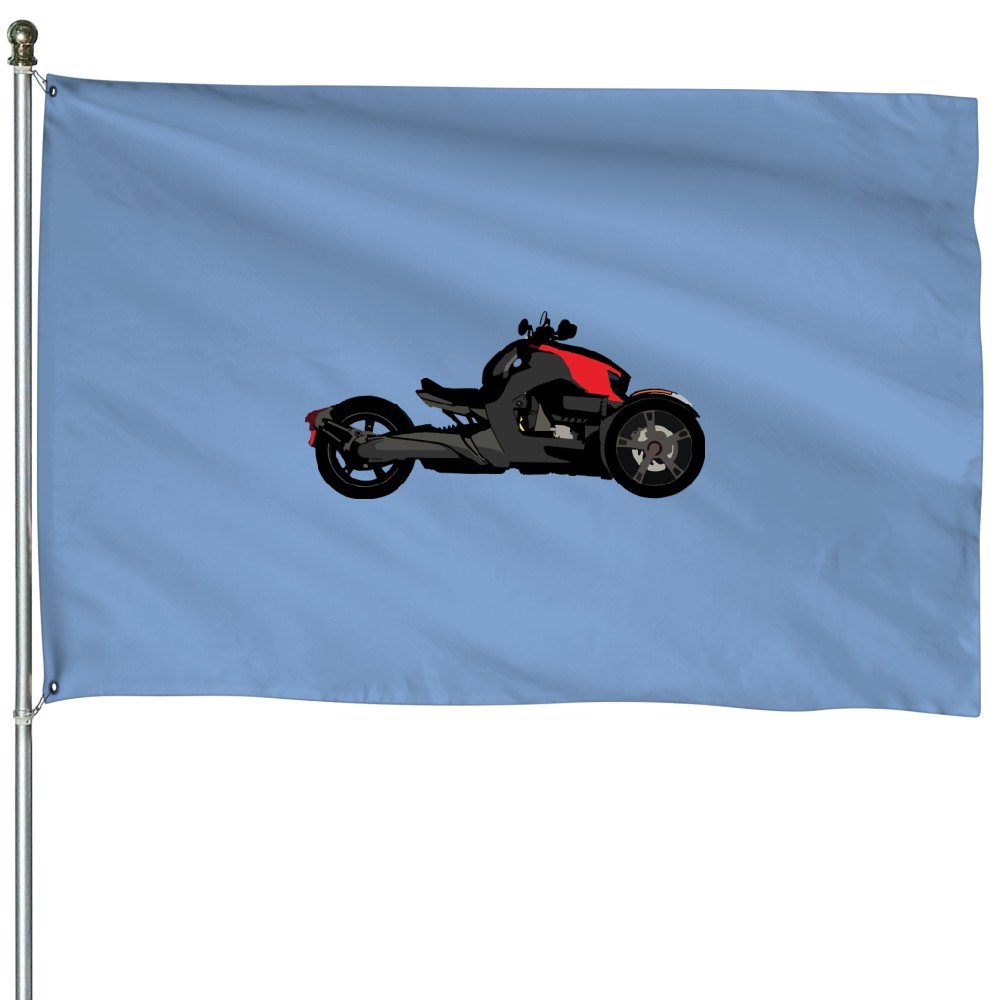 Can-Am Ryker Red House Flags