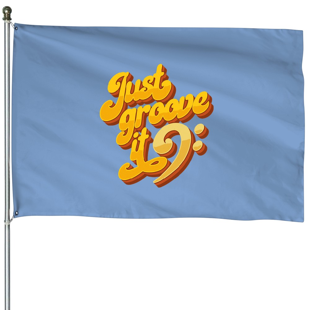 Guitarist Bass Guitar Funky Groove Bass Clef For Bassist Guitar House Flags