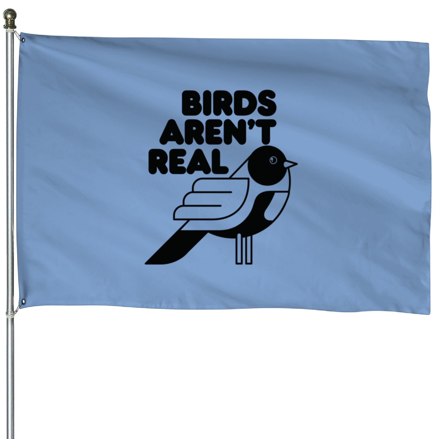 Birds Aren_t Real - Funny Conspiracy Theory House Flags