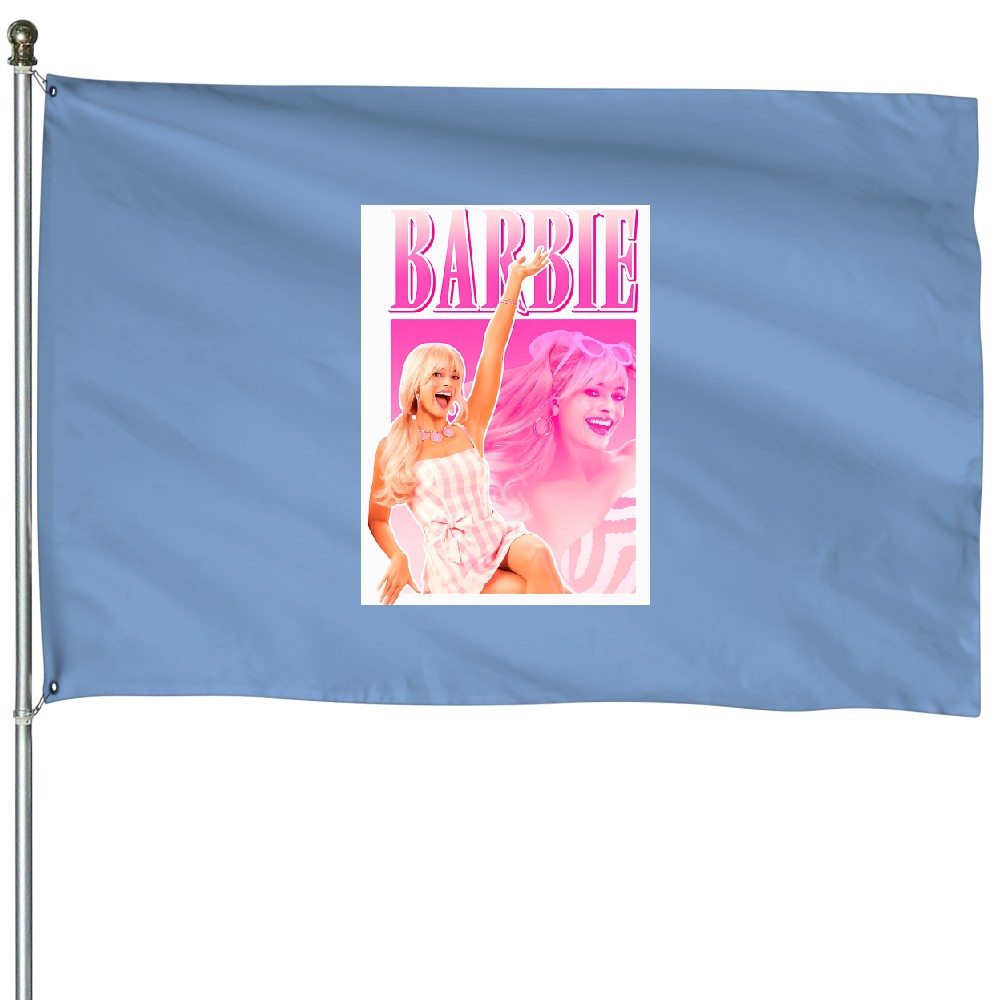 Oppenheimer Barbie Movie House Flags
