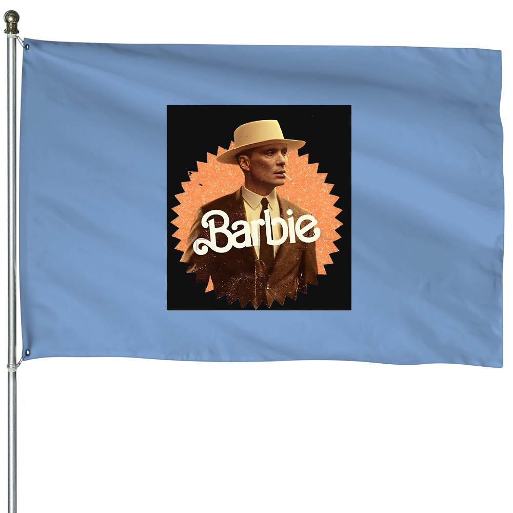 Oppenheimer Barbie Movie House Flags