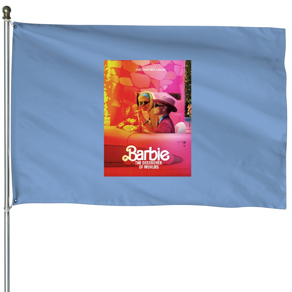 Barbie Oppenheimer House Flags