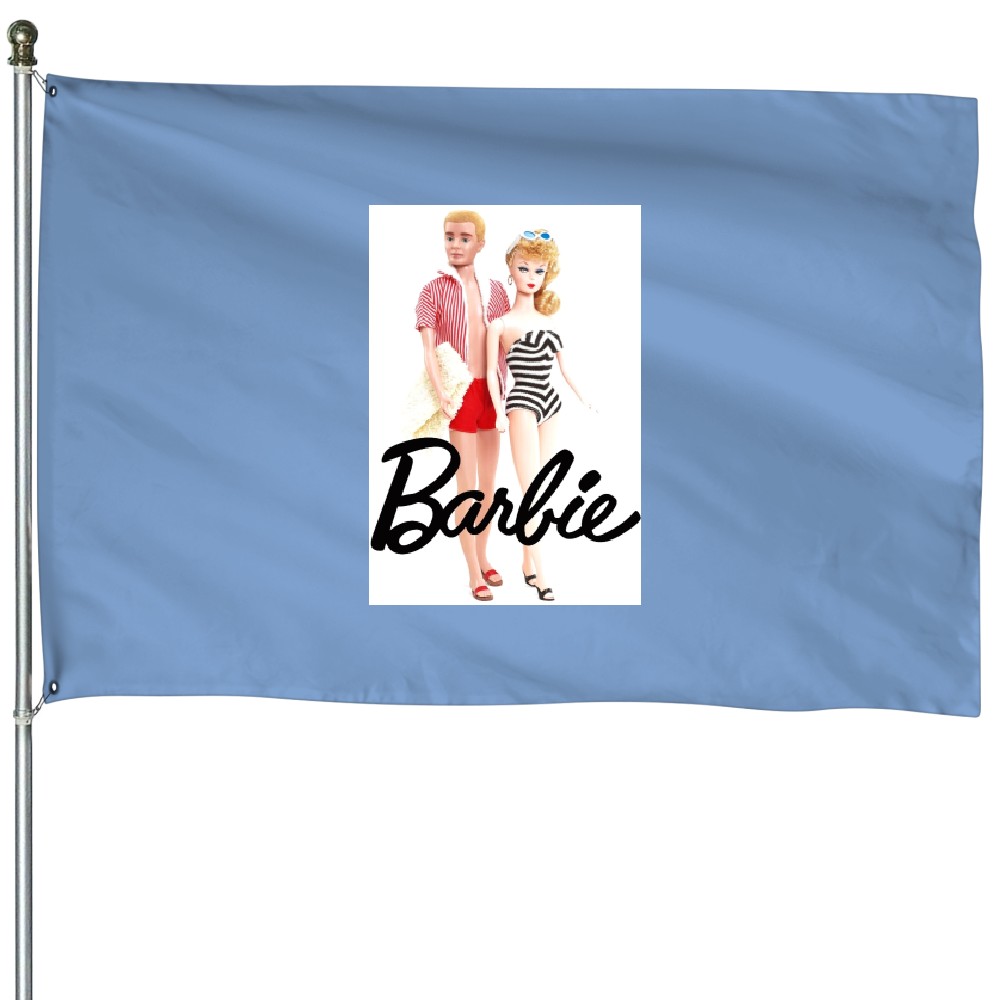 First Barbie And Ken Graphic House Flags