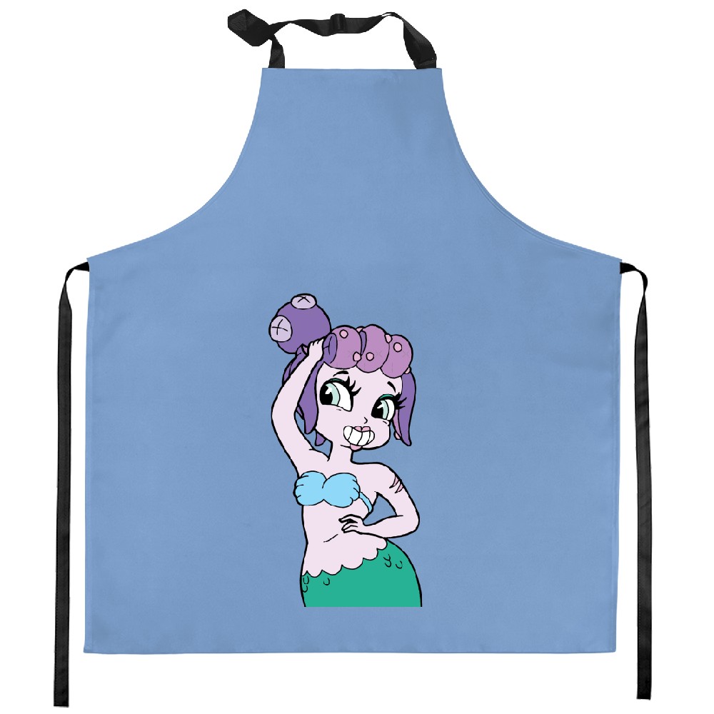 Cala Maria, Siren, Cuphead, Cartoon, Boss Fight, 1930, Game Kitchen Aprons