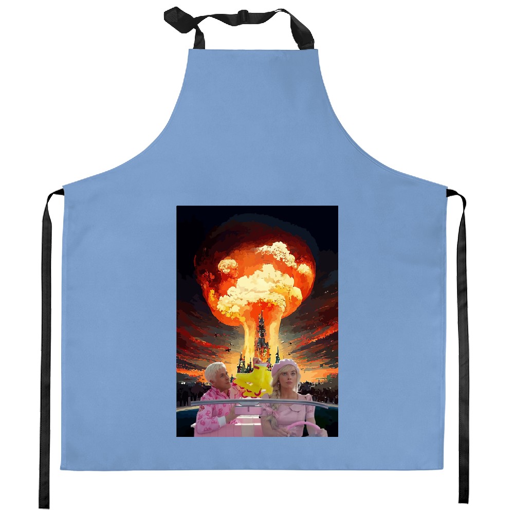 Oppenheimer Barbie Movie Kitchen Aprons