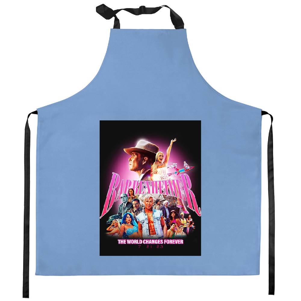 Oppenheimer Barbie Movie Kitchen Aprons