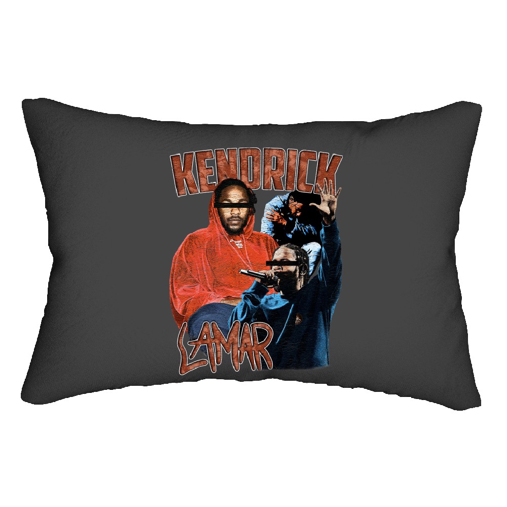 Vintage 90s Kendrick Lamar Rapper Lumbar Pillows