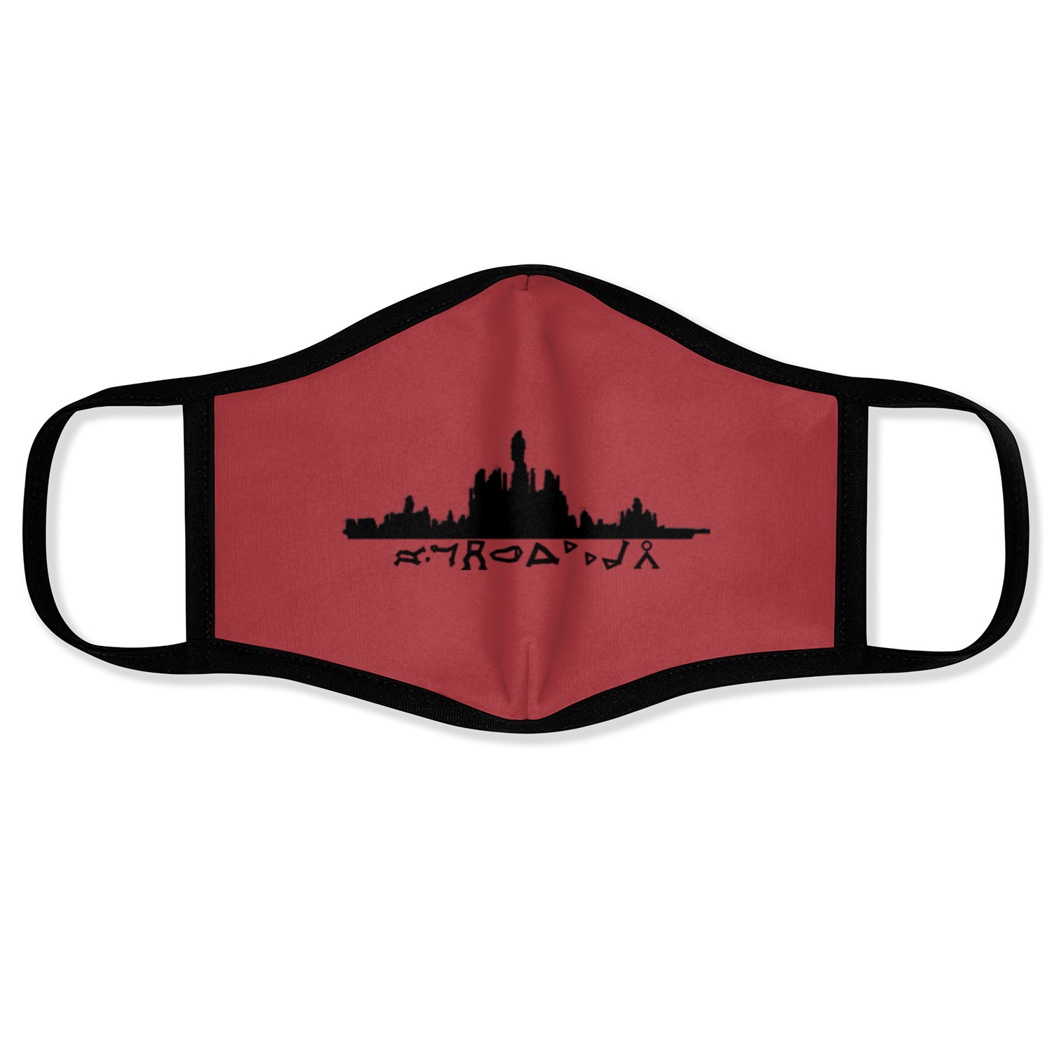 Atlantis Skyline With Gate Symbols Face Masks
