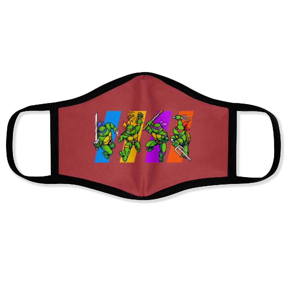 Ninja Turtles Pixel Art Arcade Face Masks