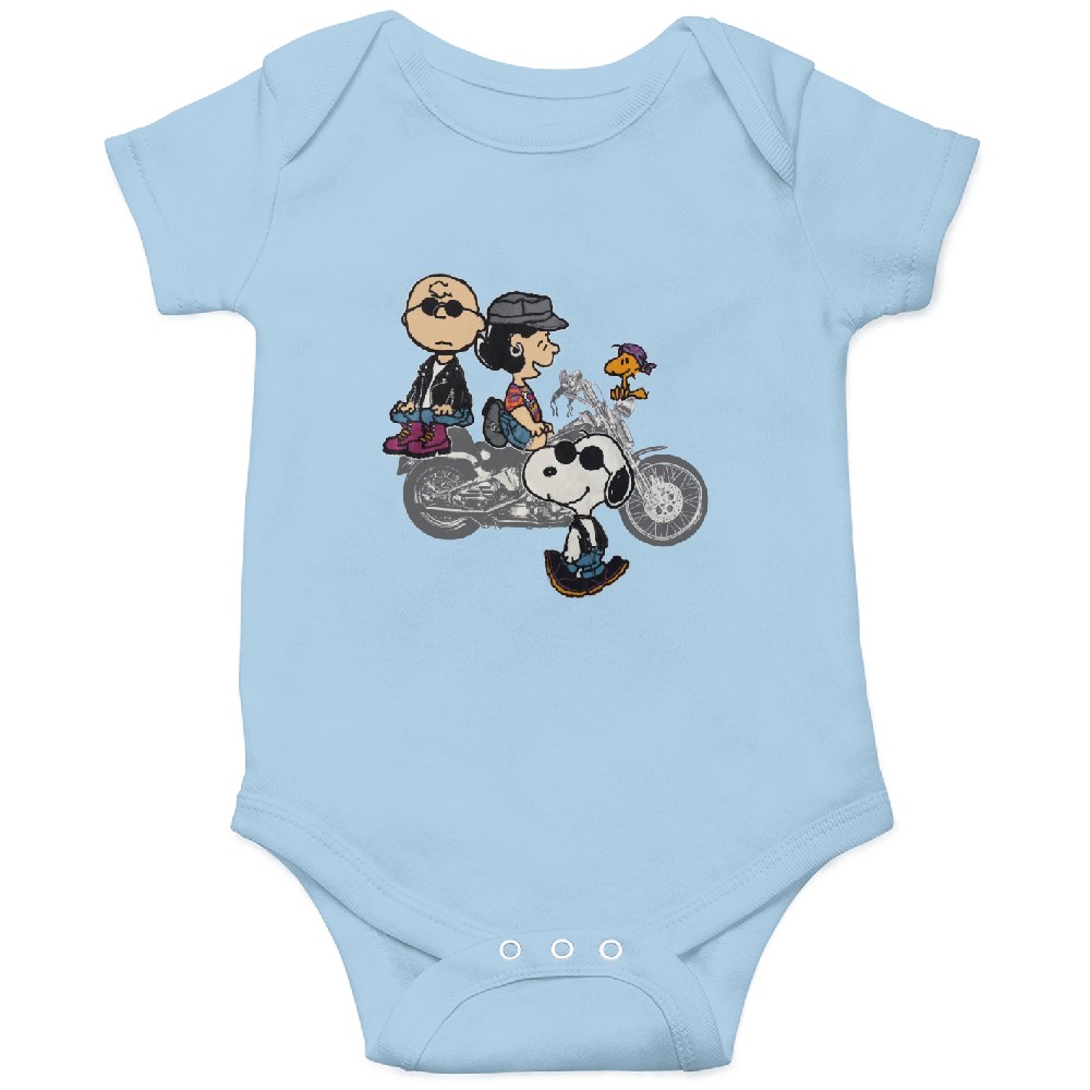 Snoopy Harley Davidson Motorcycle Onesie