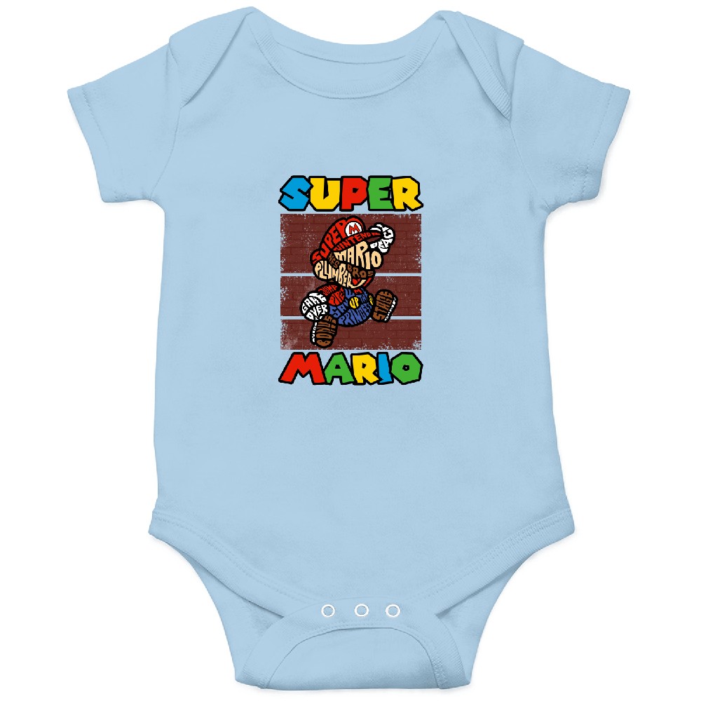 Mario Bros, Mario Boys, Super Mario Kids Onesies