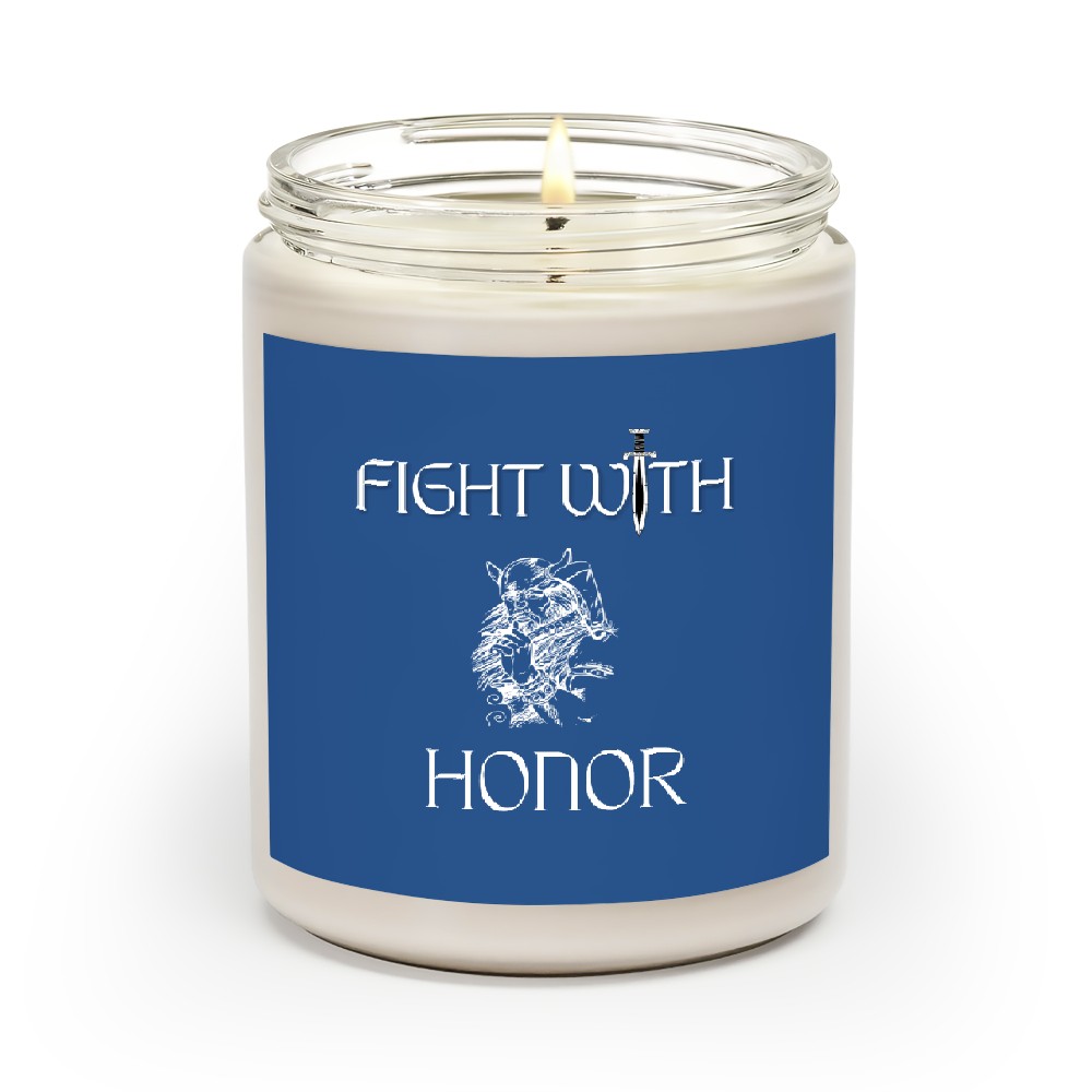 Fight With Honor Viking Quote Scented Candles