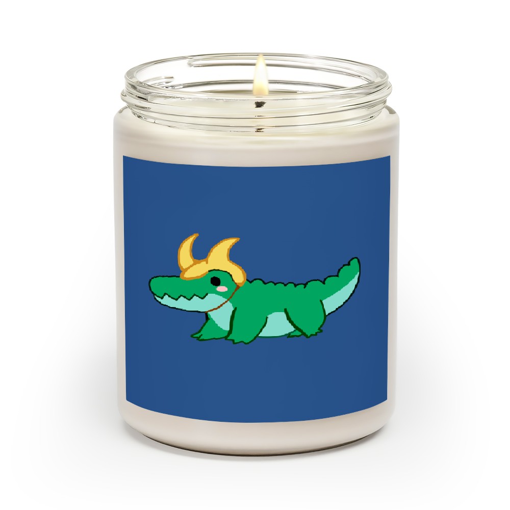 Chibi Alligator Loki Scented Candles