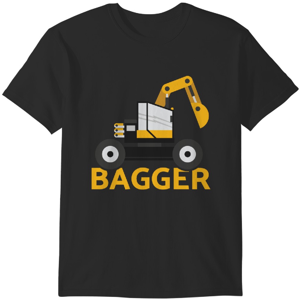 Bagger Baustelle Kran Bauwagen Kita Baggerfahrer T-shirt