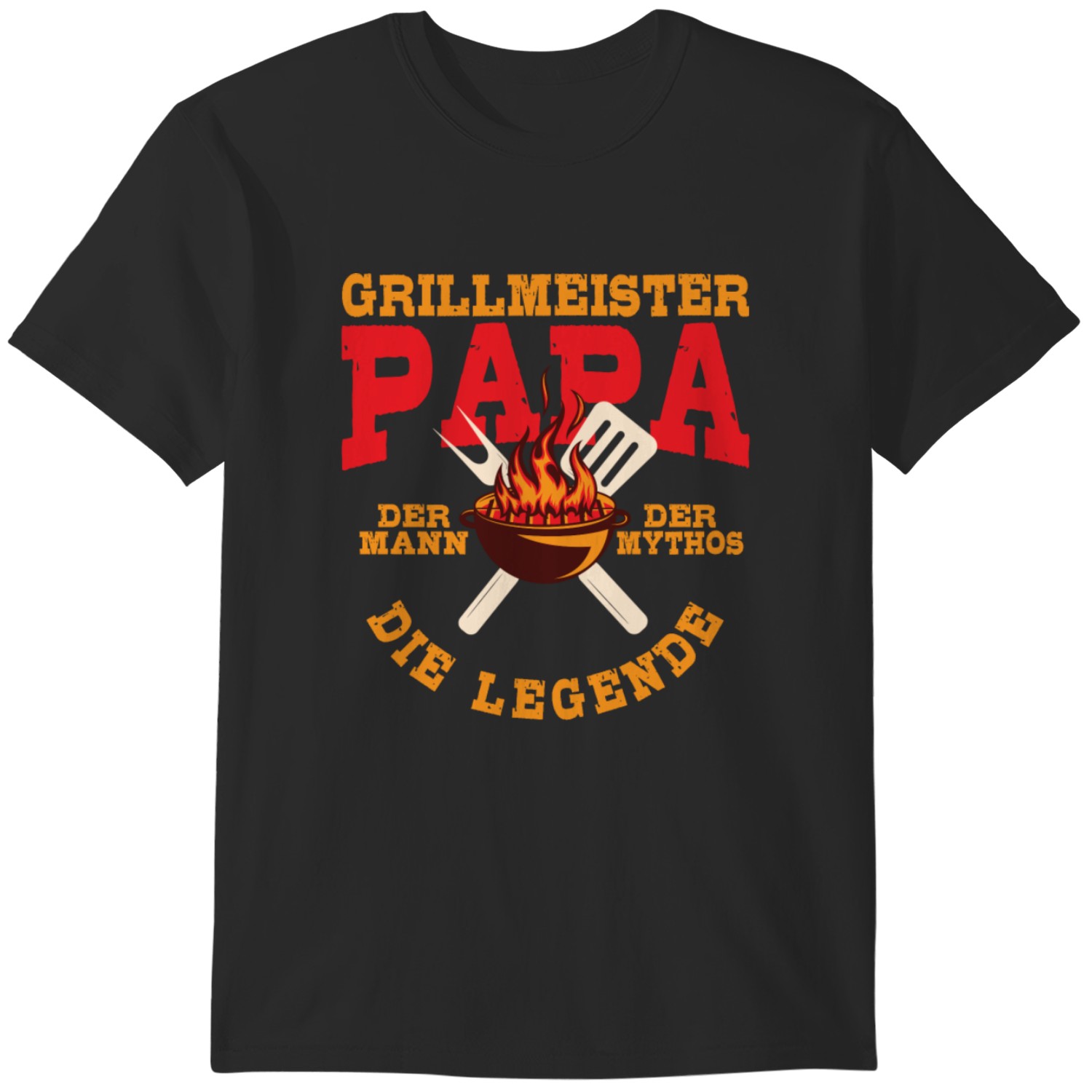 Grillmeister Papa, Der Mann Der Mythos, BBQ T-shirt