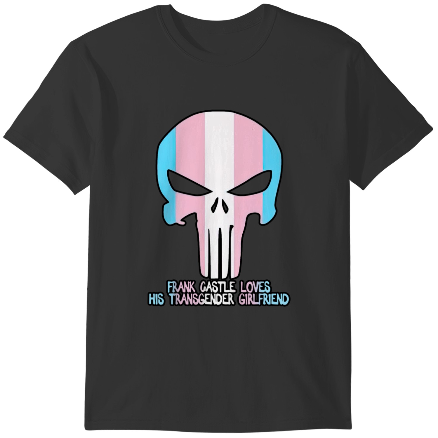 Parody Punisher Skull Trans Rights Shirt