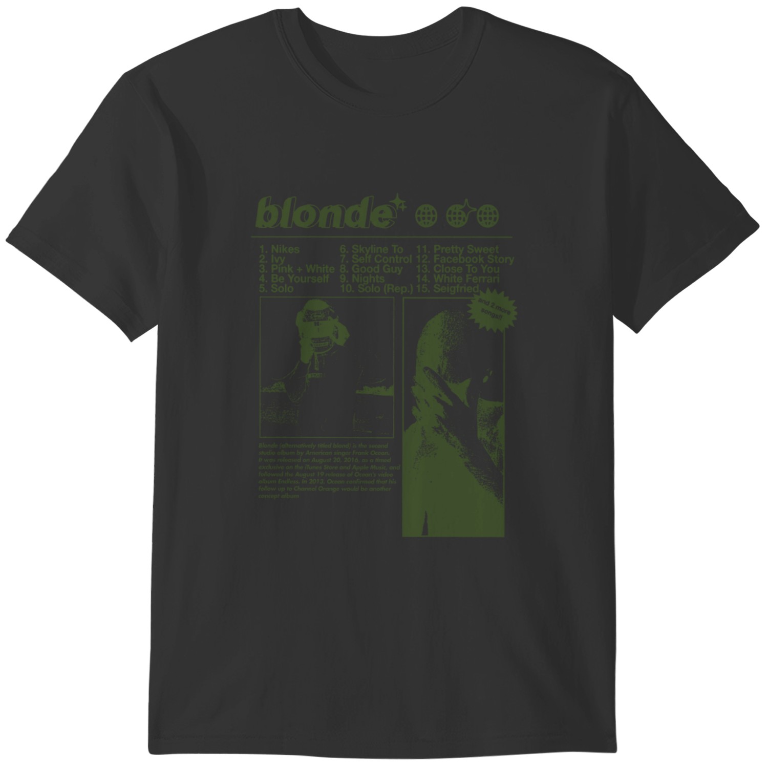 Vintage Frank Ocean - Blond Track List Unisex T-shirt