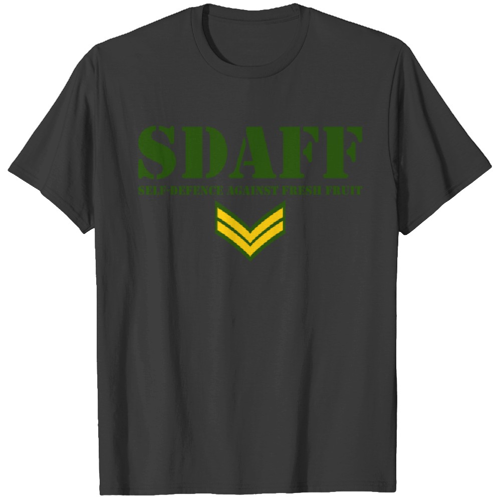 Monty Python Self Defence Against Fresh Fruit - Green Logo T-Shirts