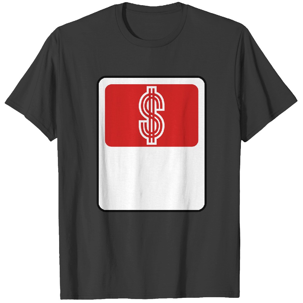 Dollar Sign Frame Red Symbol Sign Money Rich Milli T-shirt