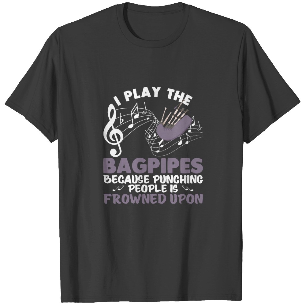 Bagpipe Musical Wind Instrument Scottish Bagpiping T-shirt