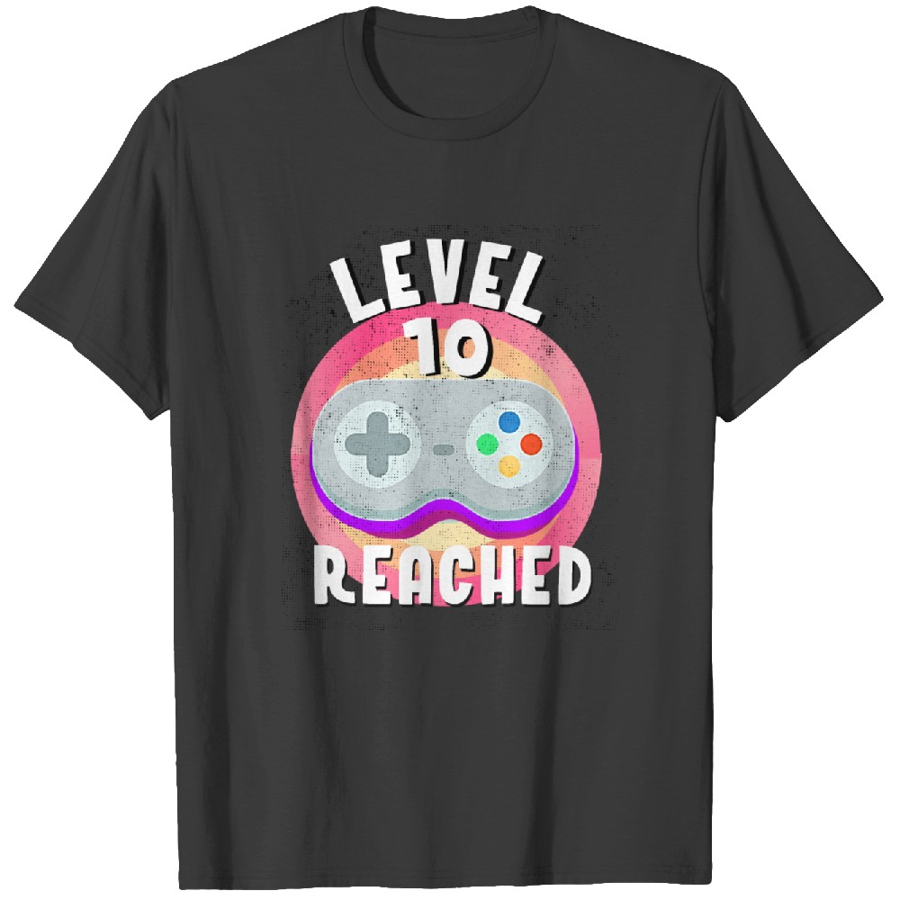 Gamer Level 10 Reaches The Birthday Gamer T-shirt