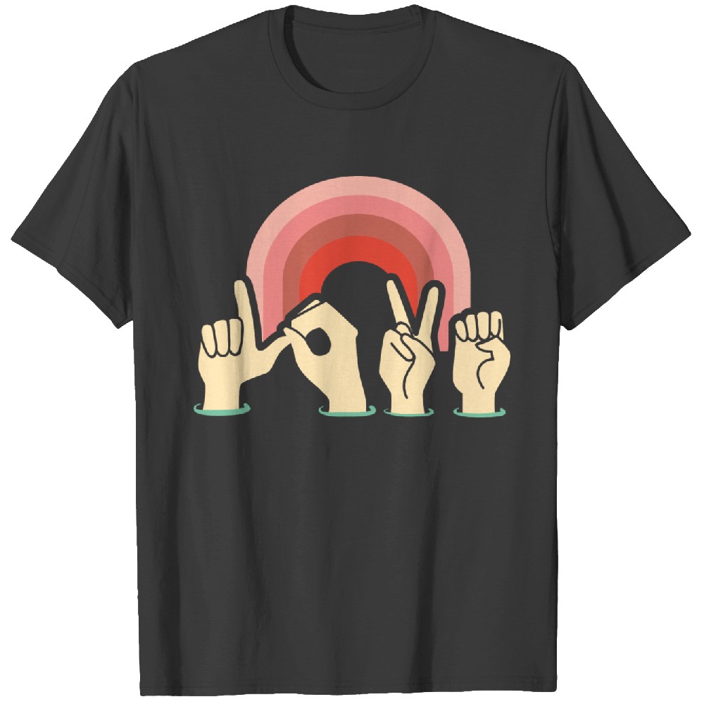 American Sign Language I Hand Sign ASL I Love Sign T-shirt