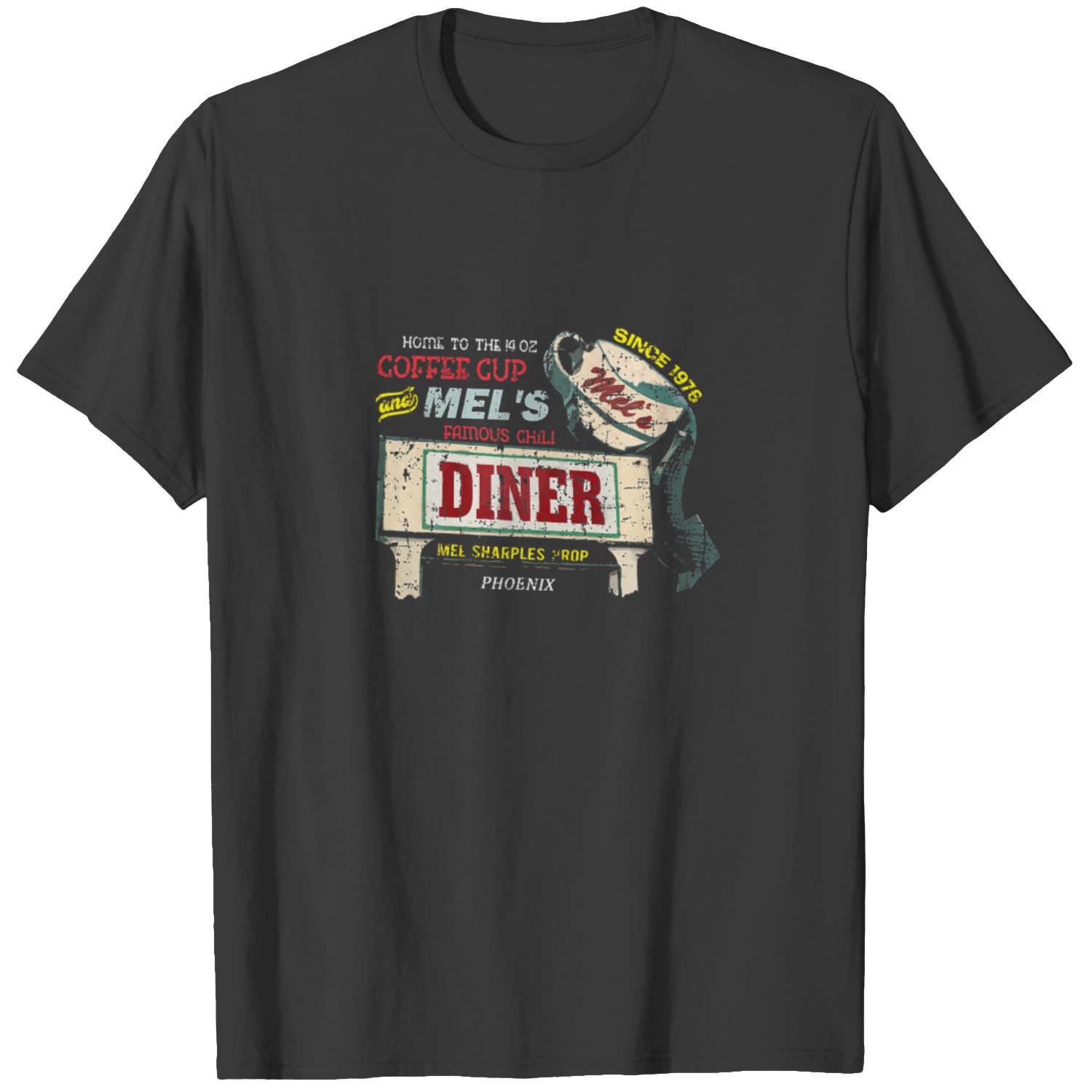 Mel's Diner From Alice Distressed T-shirt