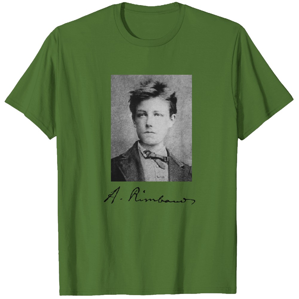 Portrait And Signature Of Arthur Rimbaud T-shirt