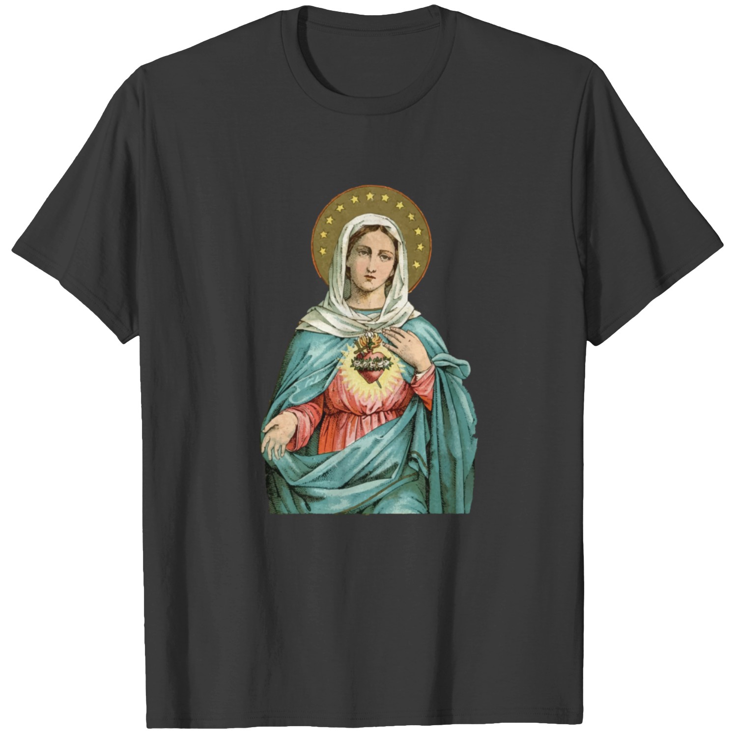 Immaculate Heart Of Mary Our Blessed Mother Catholic Vintage T-Shirt