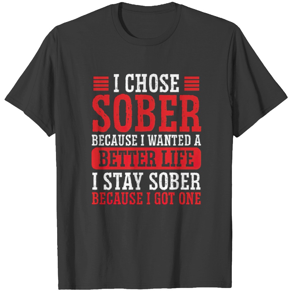Sober For Better Life Sobriety Sober AF AA Sponsor T-shirt