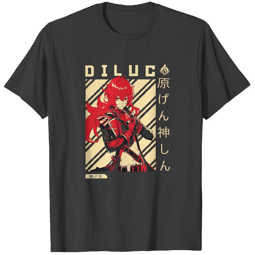 Genshin Impact Diluc Vintage Gamer Shirt